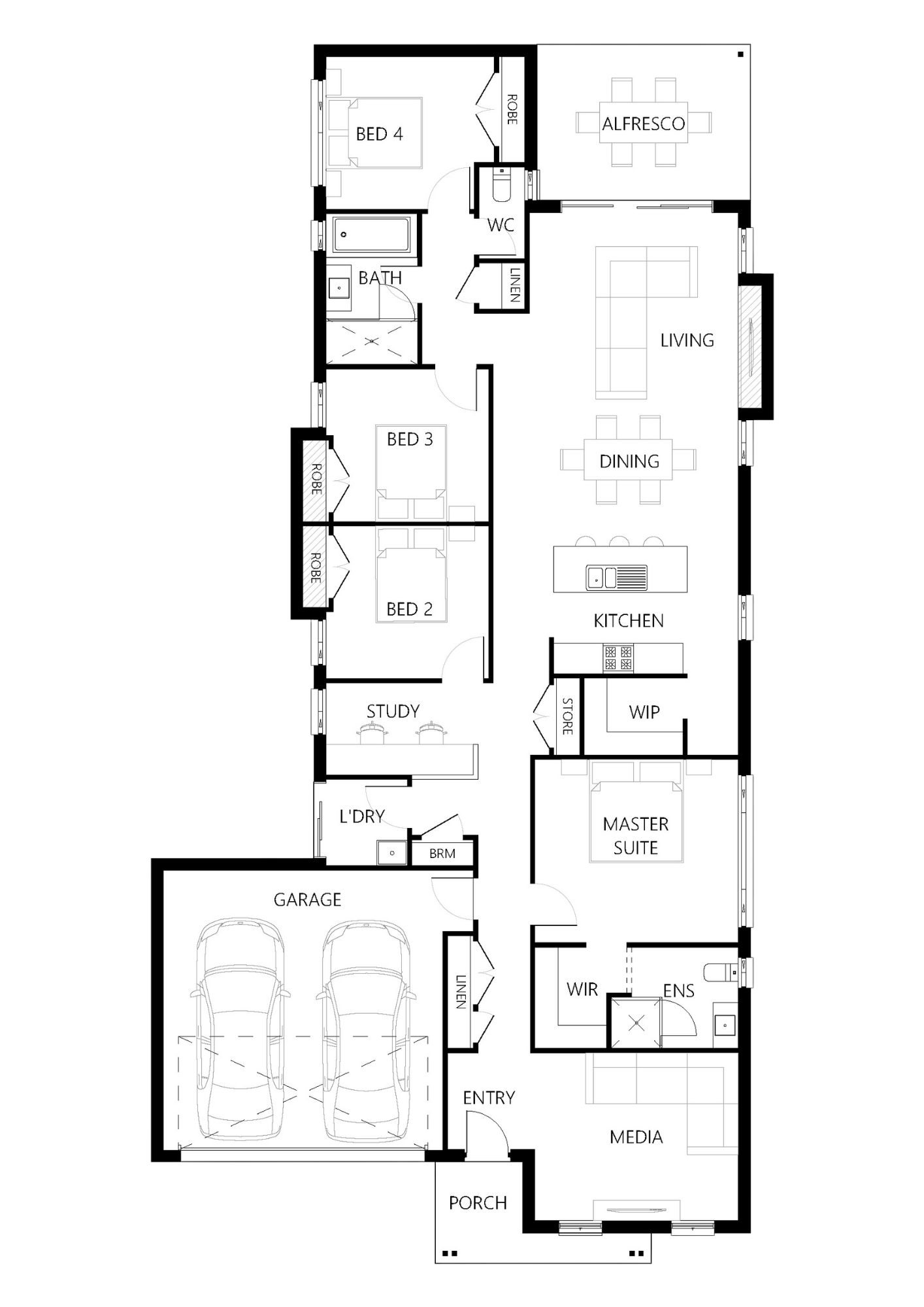 Single Storey Homes | Heyfield Single Storey Home Design